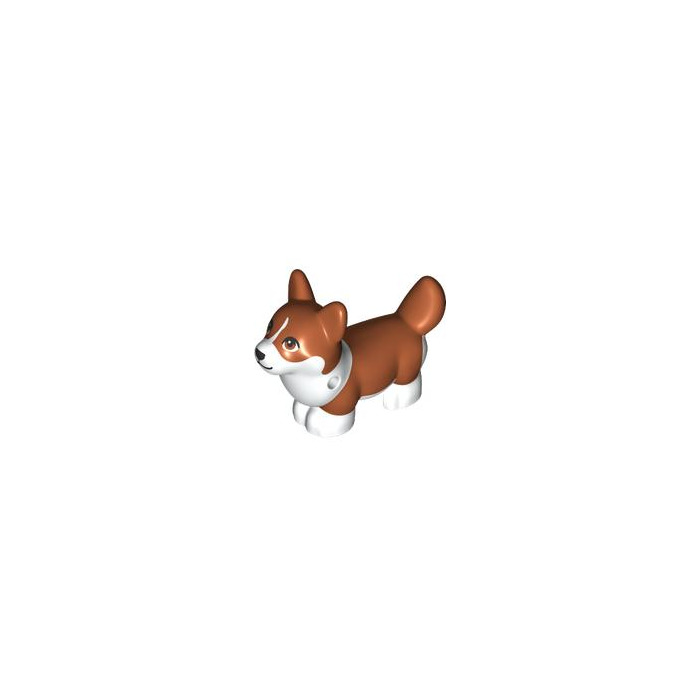 LEGO Dog - Corgi with Dark Orange Eyes (110195) | Brick Owl - LEGO ...