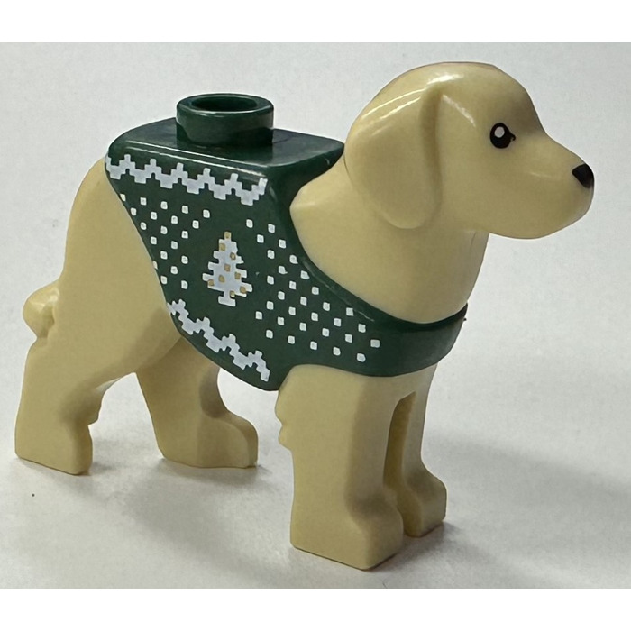 LEGO Dog - Labrador with Dark Green Holiday Sweater (107780) | Brick ...