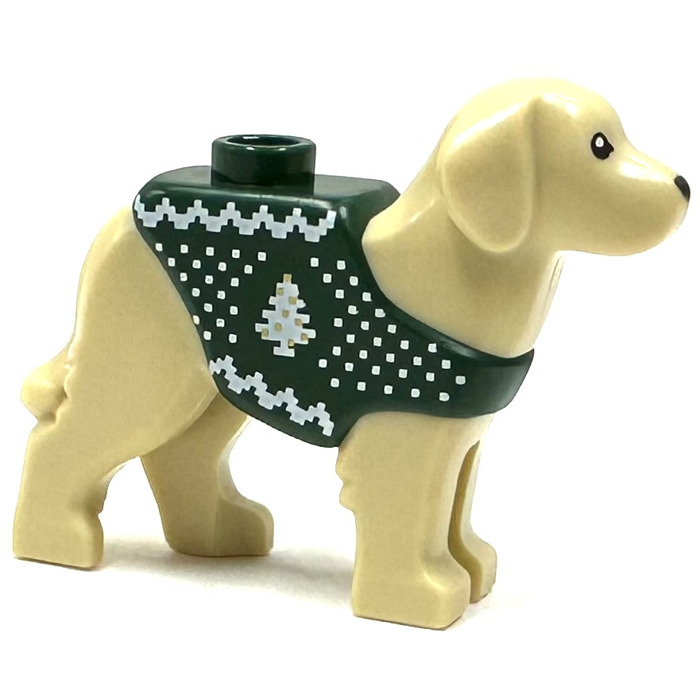 LEGO Dog - Labrador with Dark Green Holiday Sweater (107780) | Brick ...