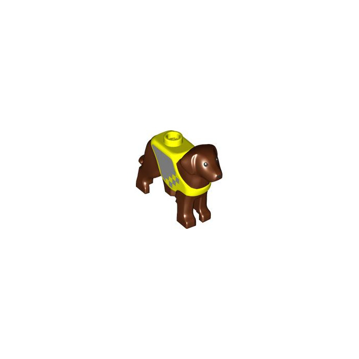 LEGO Dog - Labrador with Vibrant Yellow Vest with Silver (107605 ...