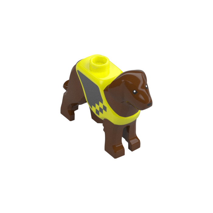 LEGO Dog - Labrador with Vibrant Yellow Vest with Silver (107605 ...