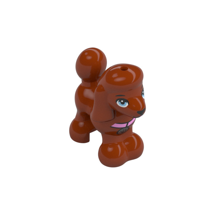 LEGO Dog - Poodle with Bright Pink Collar with Silver Tag (11575 / ...