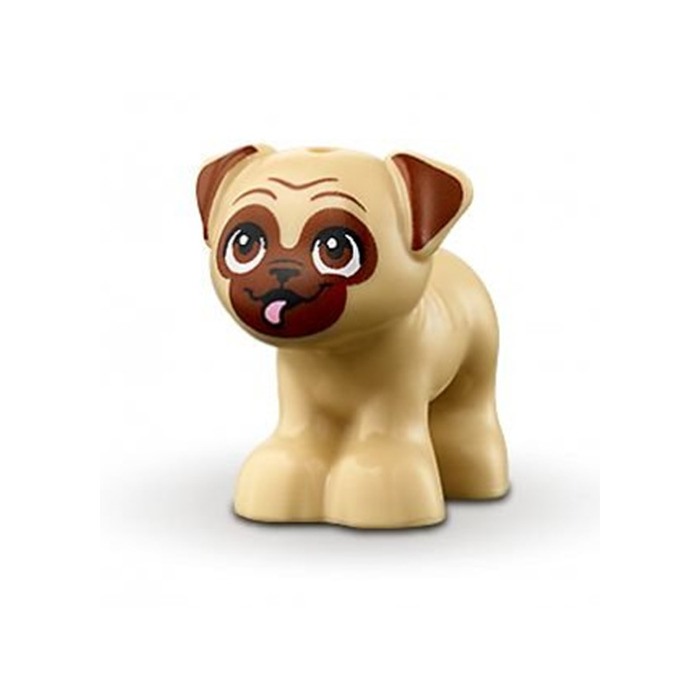 LEGO Dog - Pug with Reddish Brown Face and Tongue Hanging Out (24111 / ...