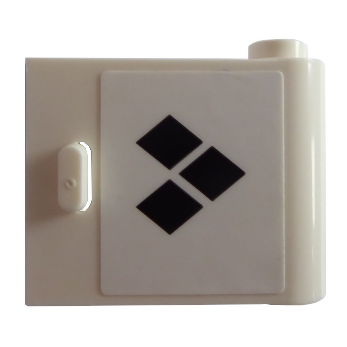 LEGO Door 1 x 3 x 2 Right with Three Black Diamonds Sticker with Hollow ...