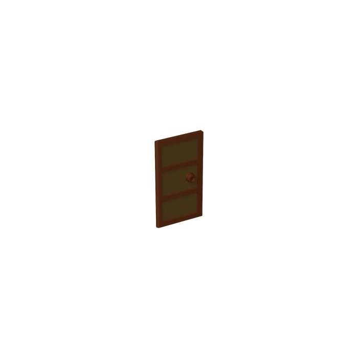 LEGO Door 1 x 4 x 6 with 3 Panes and Reddish Brown Glass and Stud ...