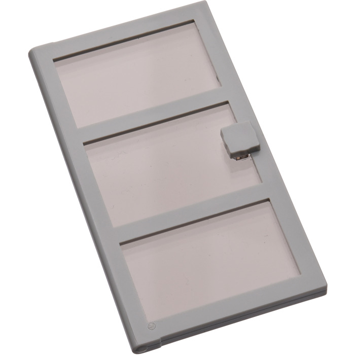 LEGO Door 1 x 4 x 6 with 3 Panes and Transparent Black Glass and Square ...