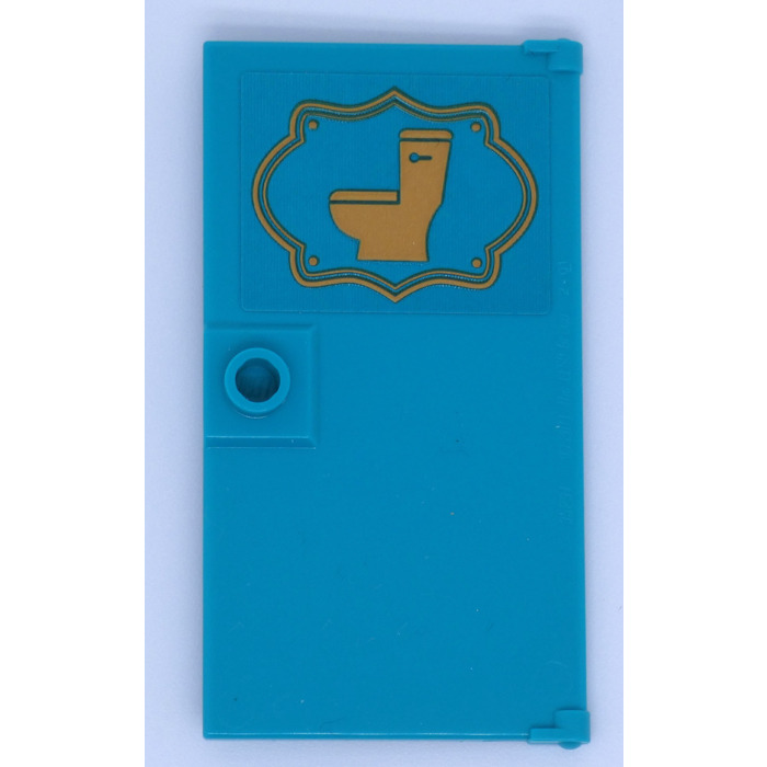 LEGO Door 1 x 4 x 6 with Stud Handle with Gold Toilet Sticker (35290 ...