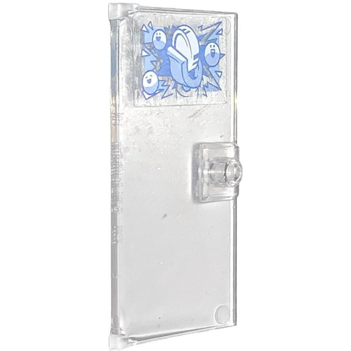 LEGO Door 1 x 4 x 6 with Stud Handle with Happy Faces and Coin in Hand ...