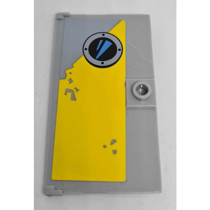LEGO Door 1 x 4 x 6 with Stud Handle with Porthole on Worn Yellow ...