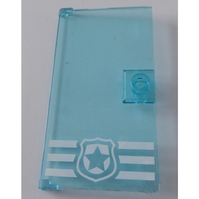 LEGO Door 1 x 4 x 6 with Stud Handle with Three White Stipes and Police ...