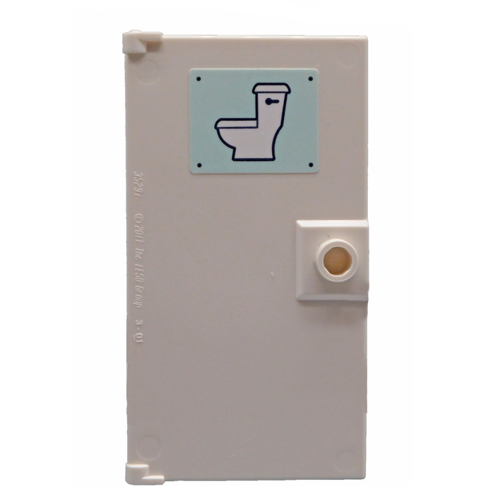 LEGO Door 1 x 4 x 6 with Stud Handle with Toilet Bowl and Faucet ...