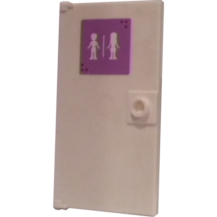 LEGO Door 1 x 4 x 6 with Stud Handle with Unisex Restroom Sticker ...