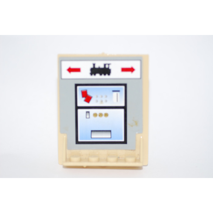 LEGO Door 2 x 8 x 6 Revolving with Train Ticket Dispenser Sticker with ...