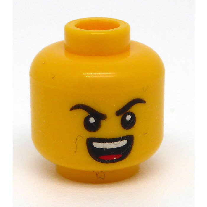 LEGO Double Sided Head with Smile and Raised Eyebrows (3626 / 100972 ...