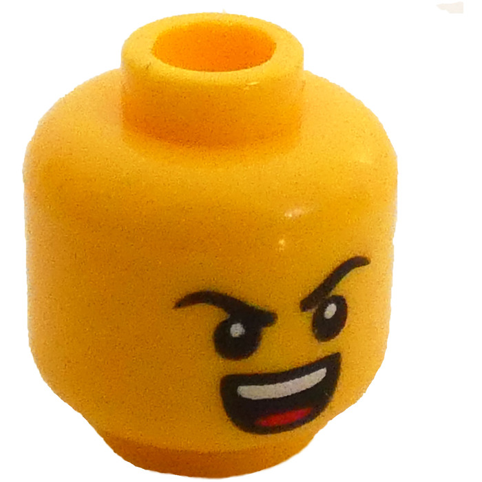 LEGO Double Sided Head with Smile and Raised Eyebrows (3626 / 100972 ...