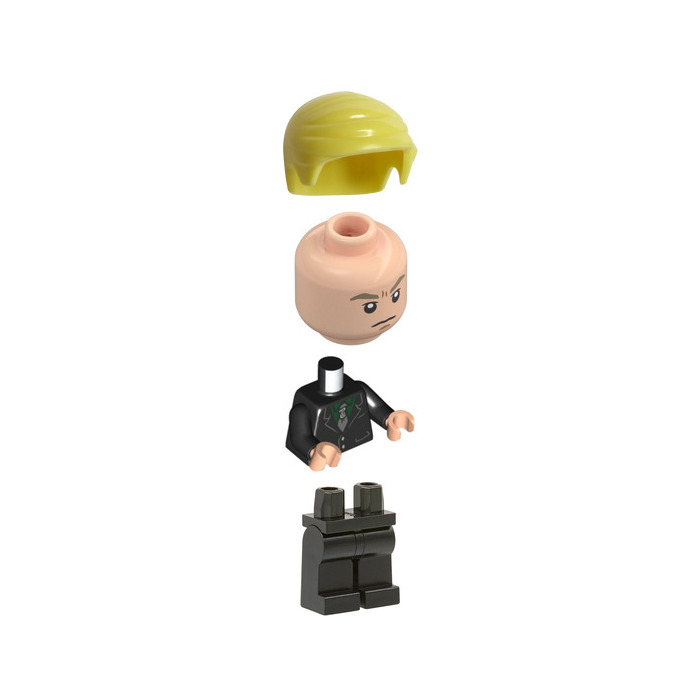 LEGO Draco Malfoy with Black Suit and Slytherin Tie (Frown / Scared ...