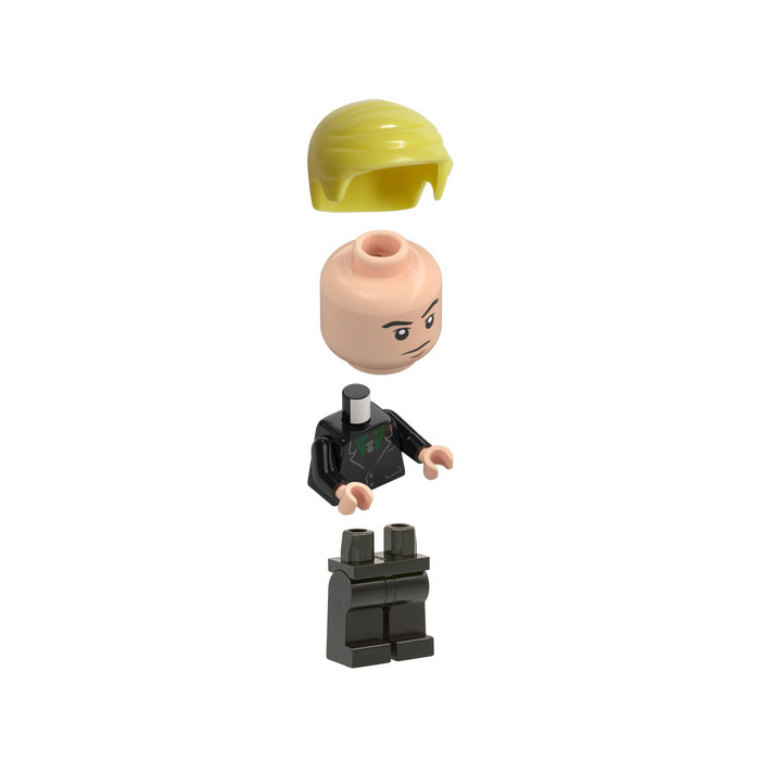 LEGO Draco Malfoy with Black Suit and Slytherin Tie (Neutral / Angry ...
