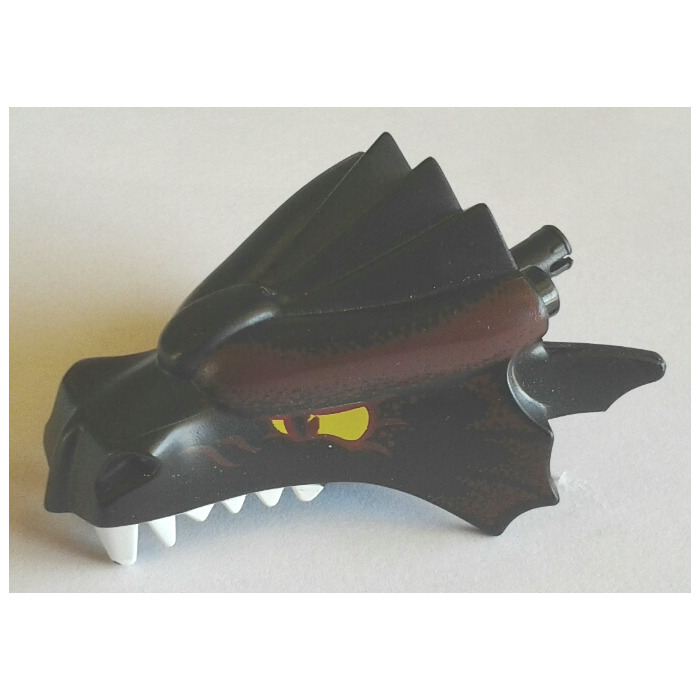 LEGO Dragon Head with Dark Red Scales and Yellow Eyes | Brick Owl ...