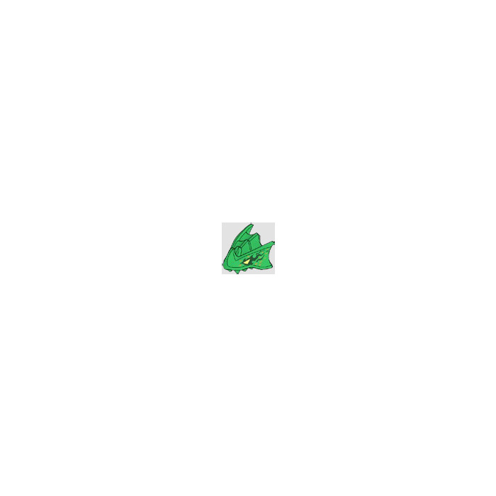 LEGO Dragon Head with Horn with Dark Green and Gold Markings (7243 ...