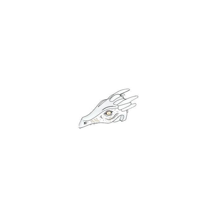 LEGO Dragon Head with Light Flesh Eyes and Scars and Gray Scales ...