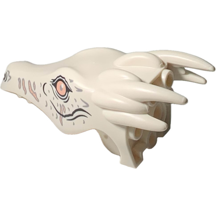 LEGO Dragon Head with Light Flesh Eyes and Scars and Gray Scales ...