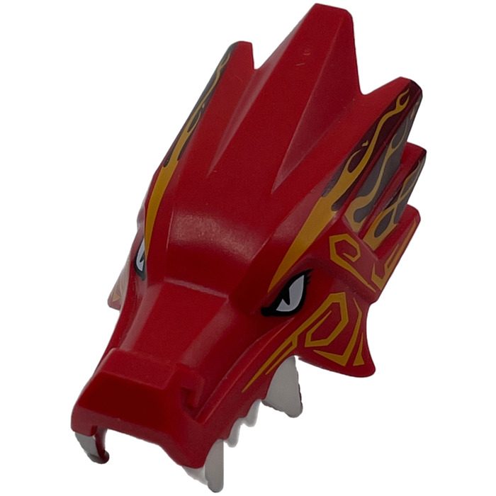 LEGO Dragon Head with Orange and Dark Red Markings | Brick Owl - LEGO ...