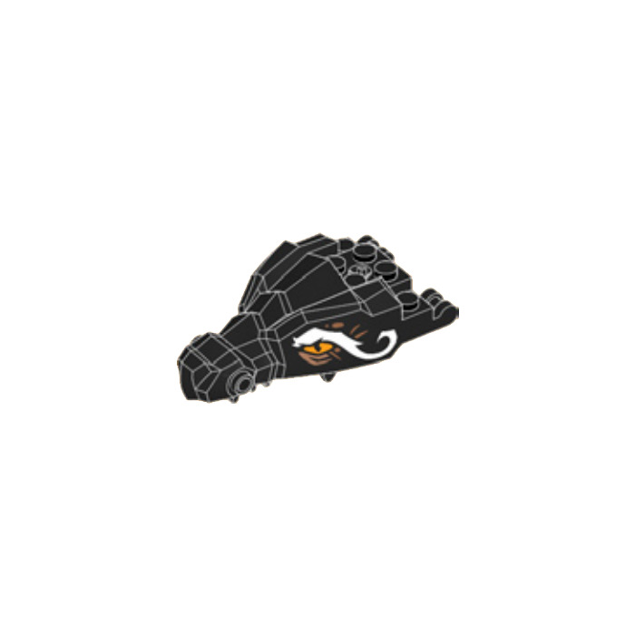 LEGO Dragon Head with Orange Eyes and White Eyebrows (105544) | Brick Owl