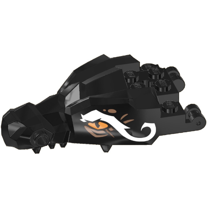 LEGO Dragon Head with Orange Eyes and White Eyebrows (105544) | Brick ...