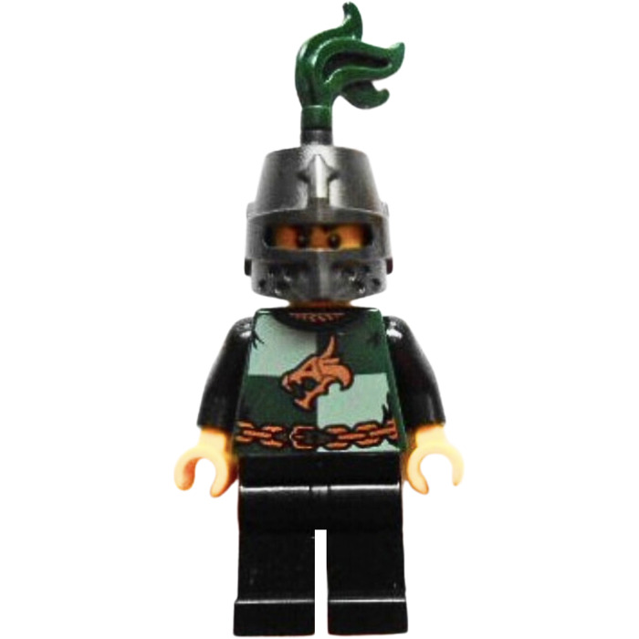LEGO Dragon Knight with Chain Belt and Closed Helmet, Green Plume ...