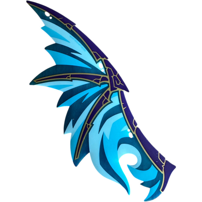 LEGO Dragon Wing with Azure and Dark Purple | Brick Owl - LEGO Marketplace