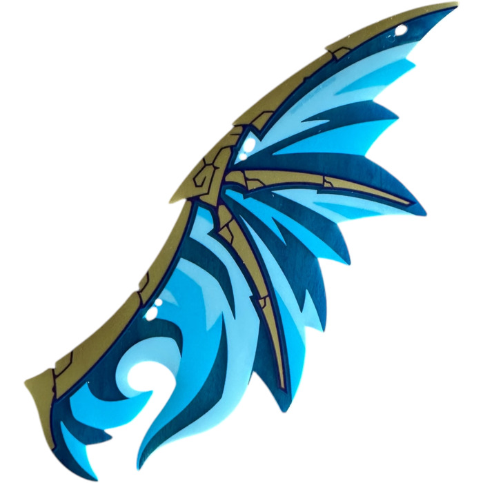 LEGO Dragon Wing with Azure and Gold | Brick Owl - LEGO Marketplace