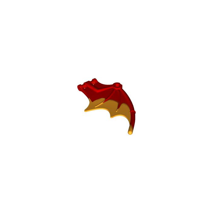 LEGO Dragon Wing with Bar Handles with Bright Light Orange Edge (38547 ...