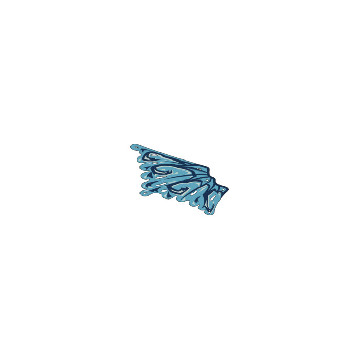 LEGO Dragon Wing with Dark Blue Veins on Medium Azure (Left) (78229 ...