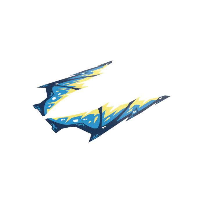 LEGO Dragon Wings with Dark Blue Limb and Dark Azure and Bright Light ...