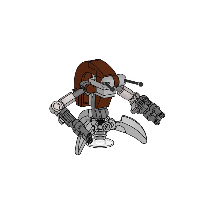 LEGO Droideka with Medium Stone Gray Claws and Plate Minifigure | Brick ...