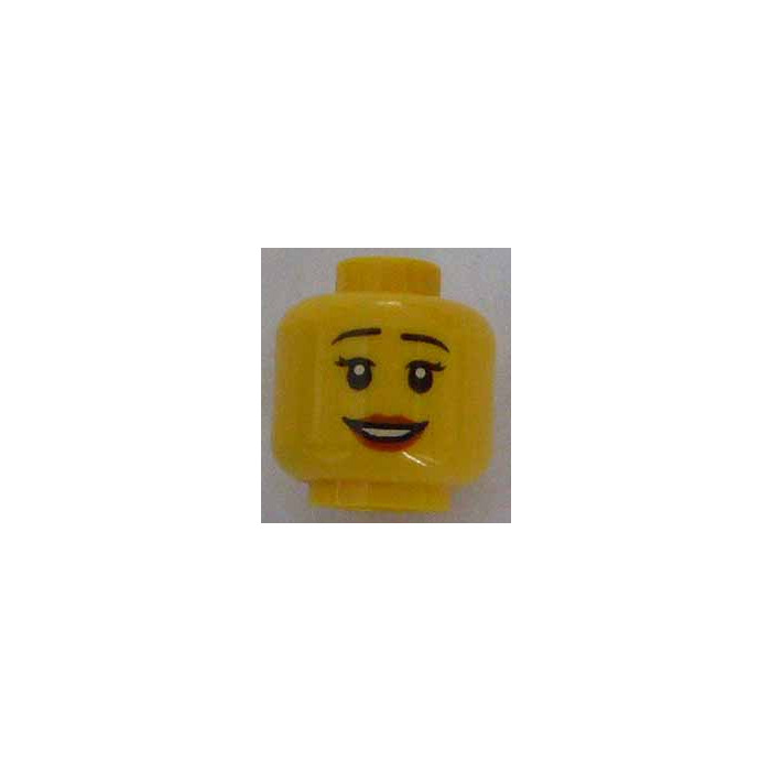 LEGO Dual Sided Female Head with Smiling and Scared Expression (3626 ...