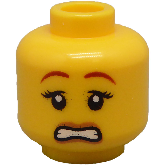 LEGO Dual Sided Female Head with Worried / Scared Face (3626 / 23177 ...