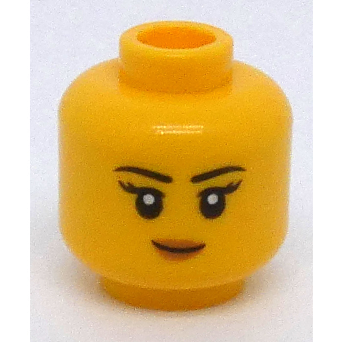 LEGO Dual Sided Female with Black Eyebrows, Pink Lips / Roaring (3626 ...