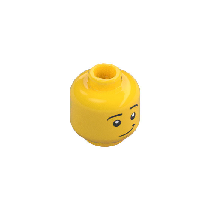 LEGO Dual-Sided Male Head with Scared Face / Lopsided Smile (3626 / ...