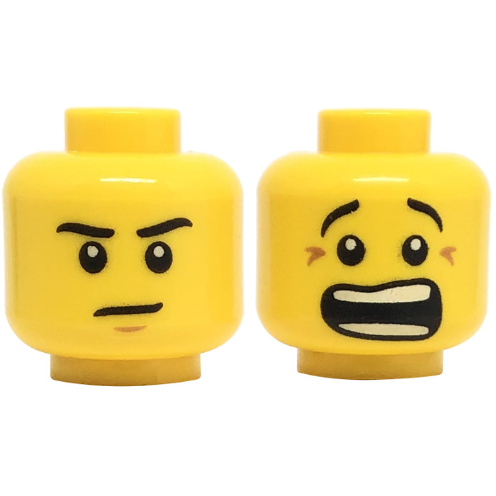 LEGO Dual Sided Scared Head (23090 / 59877) | Brick Owl - LEGO Marketplace