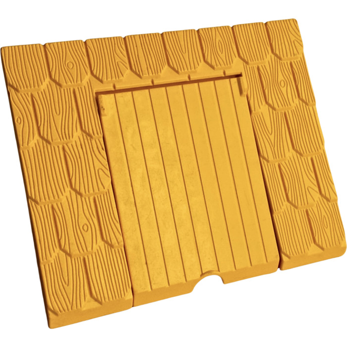 LEGO Duplo Roof 8 x 4 x 4 with Yellow Shingles and Loft Opening with ...