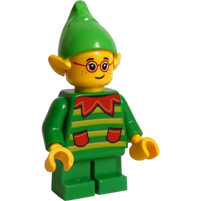 LEGO Elf with Red Collar and Lime Stripes Minifigure | Brick Owl