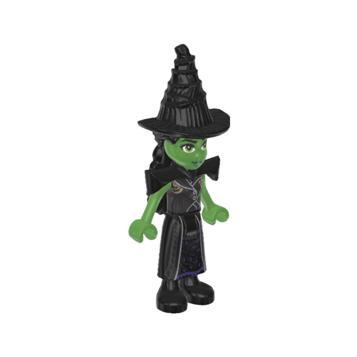 LEGO Elphaba with Hat and Shoulder Pads with Bright Green Arms ...