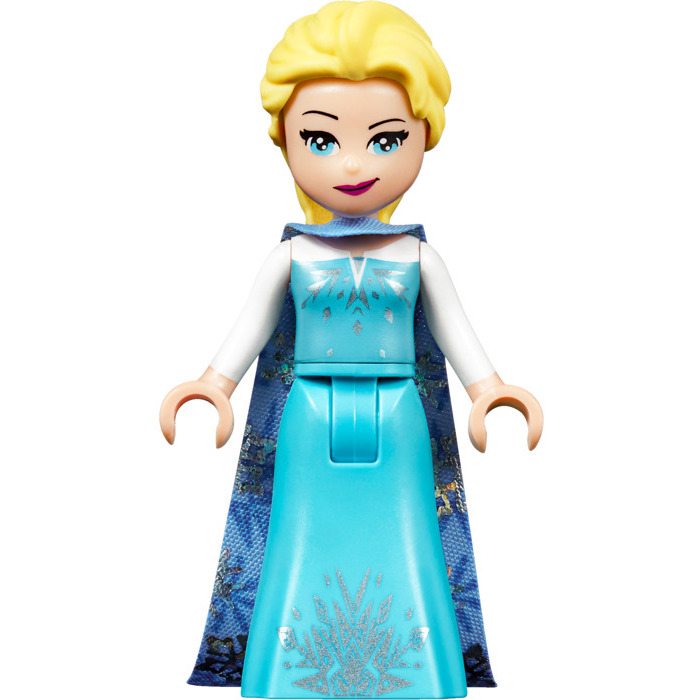 LEGO Elsa with Medium Azure Dress with Smirk and Snowflake Cape ...