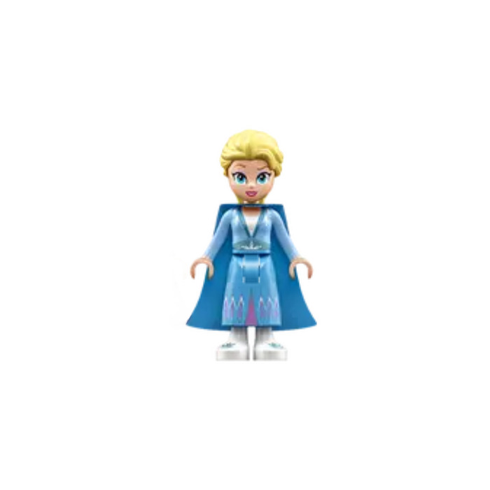 LEGO Elsa with Medium Blue Skirt with Smile and Glitter Cape Minifigure ...