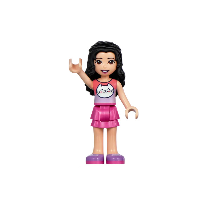 LEGO Emma with Cat Top and Pink Skirt Minifigure | Brick Owl
