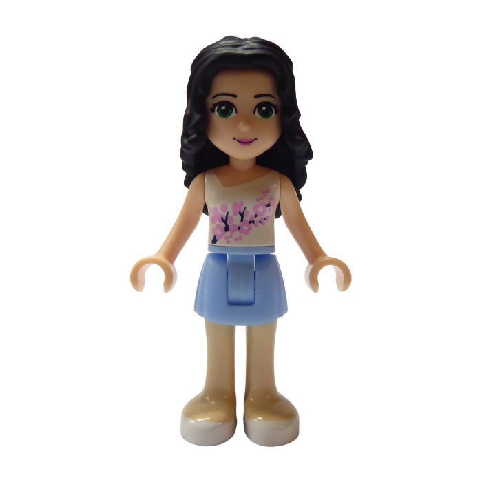 LEGO Emma with Cherry Blossom Top and Light Blue Skirt Minifigure ...