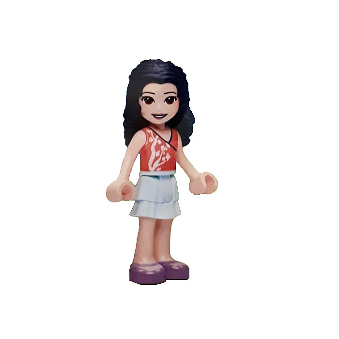 LEGO Emma with Coral Wrap Top and Layered Skirt Minifigure | Brick Owl