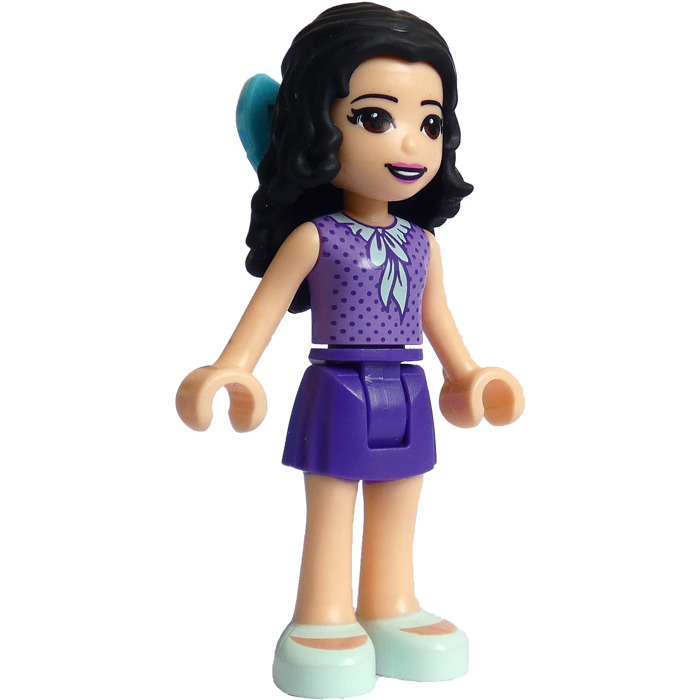 LEGO Emma with Lavender Dotted Top and Purple Skirt with Azure Bow ...