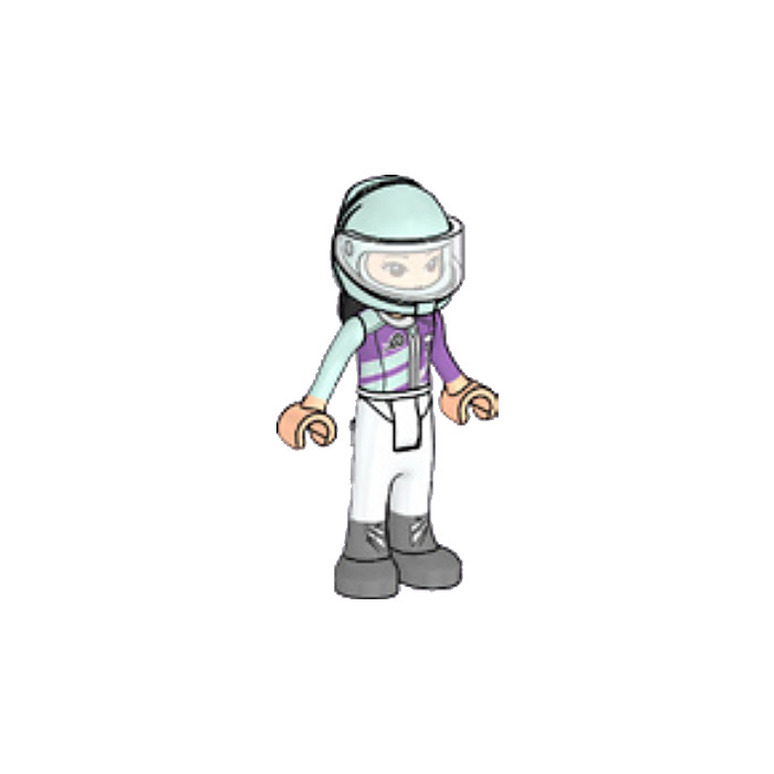 LEGO Emma with Racing Outfit and Helmet Minifigure | Brick Owl
